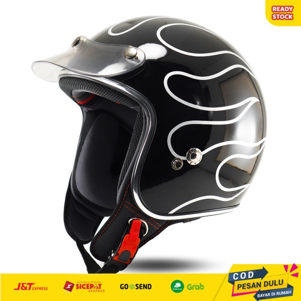 Jual Helm Jitsu Retro Premium SNI JR2 Classic Edition Standar SNI ...