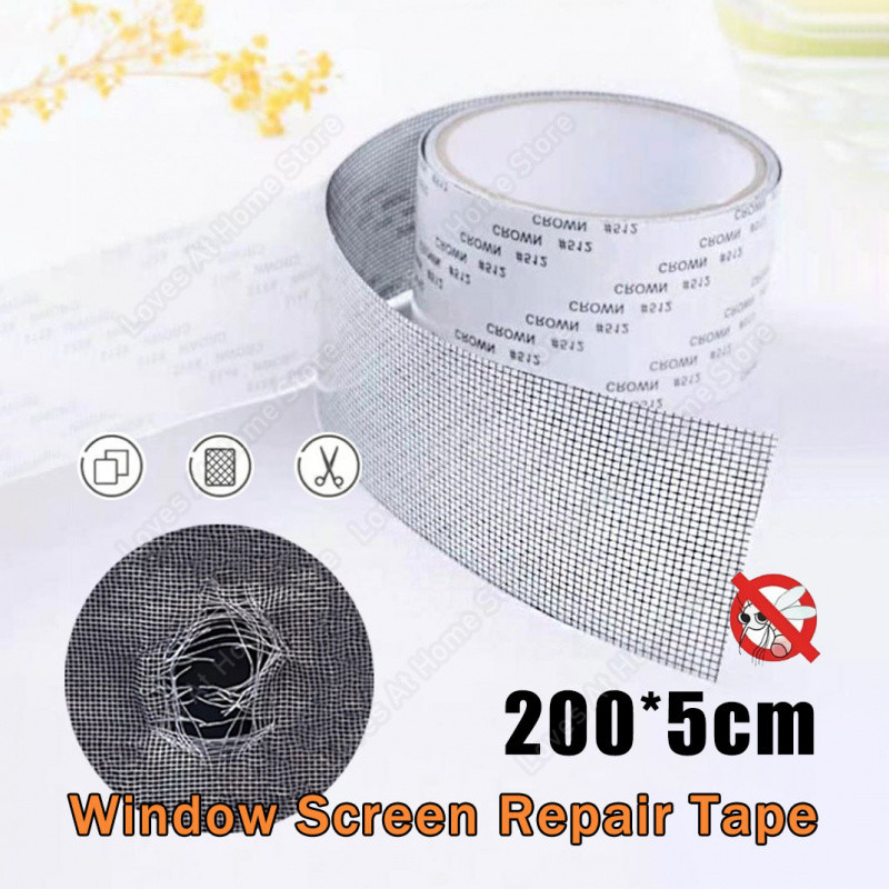 Jual 200*5cm Window Screen Repair Tape Self Adhesive Mesh Tapes Net ...