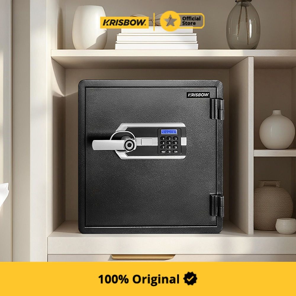 Jual Krisbow 48X45.7X47 cm Brankas Tahan Api & Air Fp3502F - Hitam Fire ...