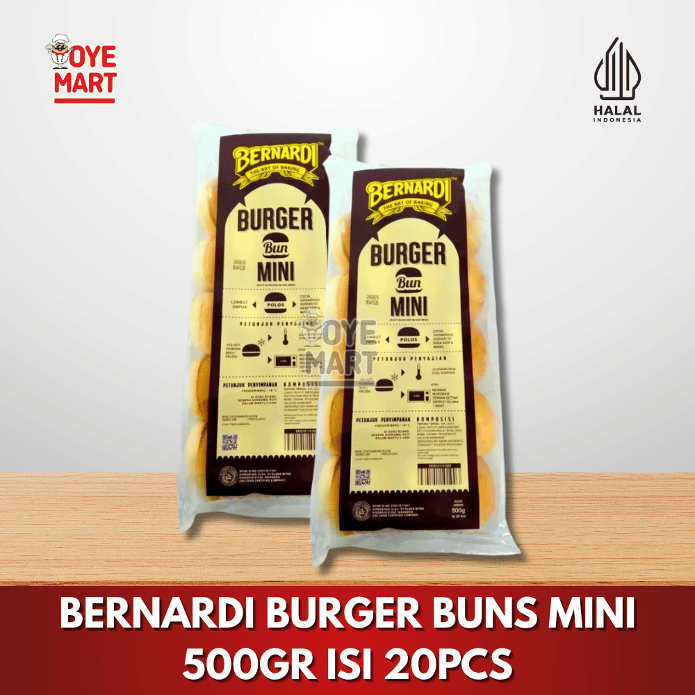 Jual BERNARDI BURGER BUNS MINI ISI 20 ROTI BURGER MINI 620GR | Shopee ...