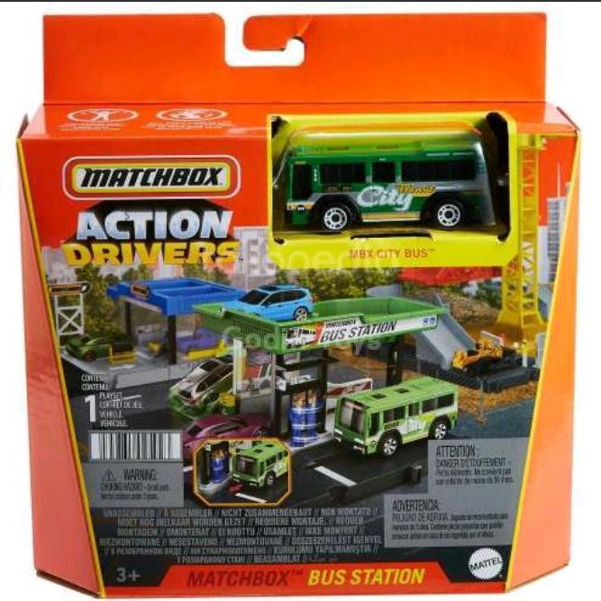 Jual ONES Matchbox Action Drivers City Bus Station driver | Shopee ...