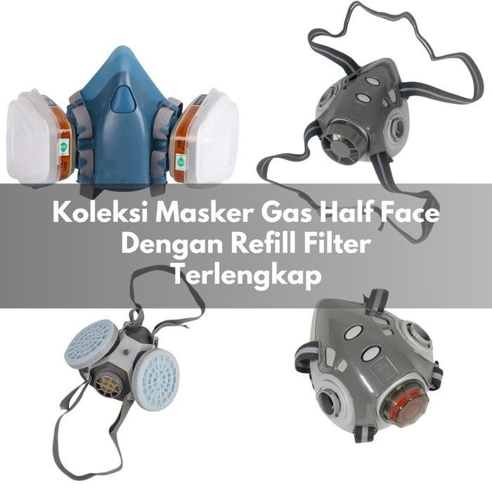 Jual MKKK Masker Gas Safety Respirator Half Face Activated KN Filter ...
