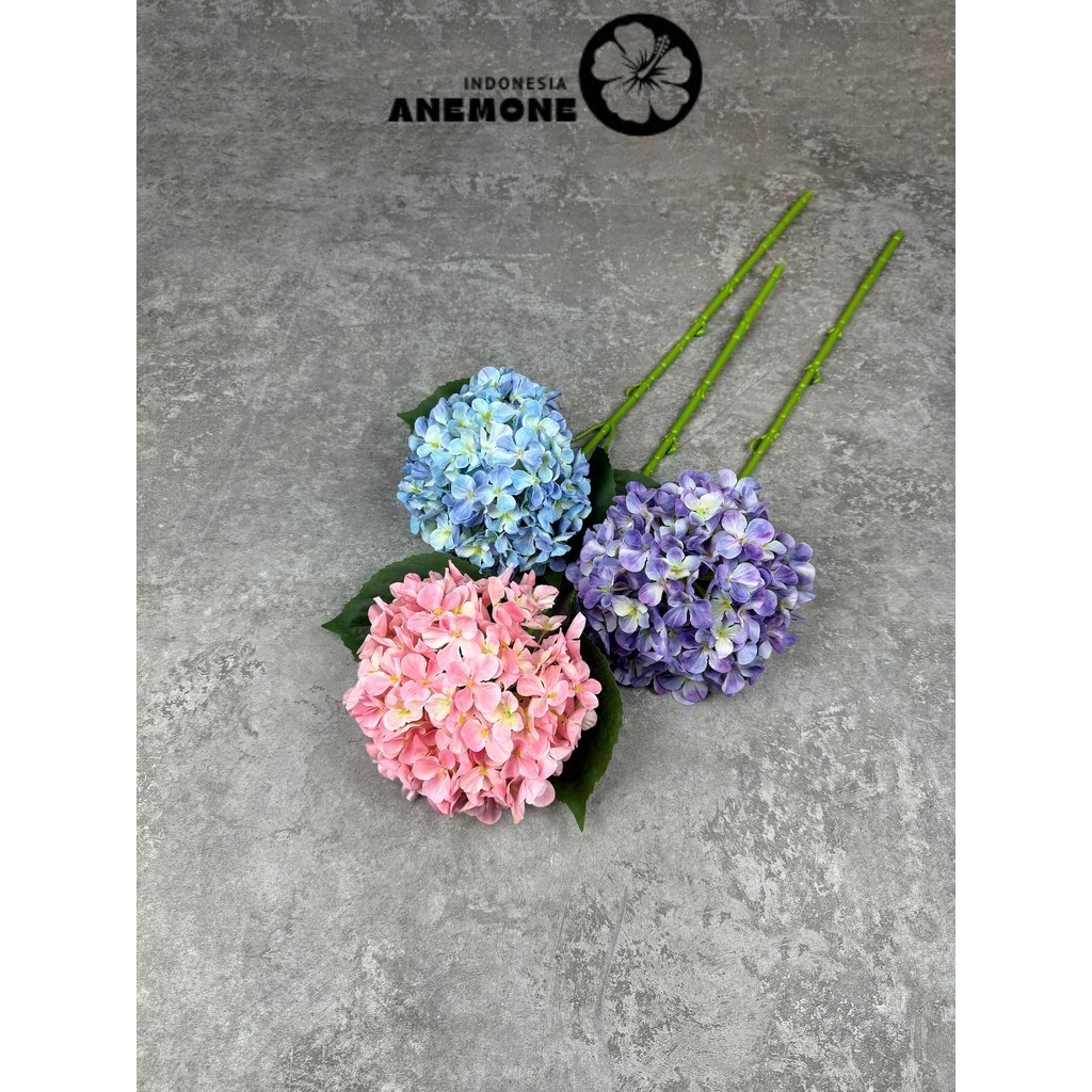 Jual ANEMONE - C64 ANANSIA (x1) Bunga Hydra Hortensia Kain Sutra 3D ...