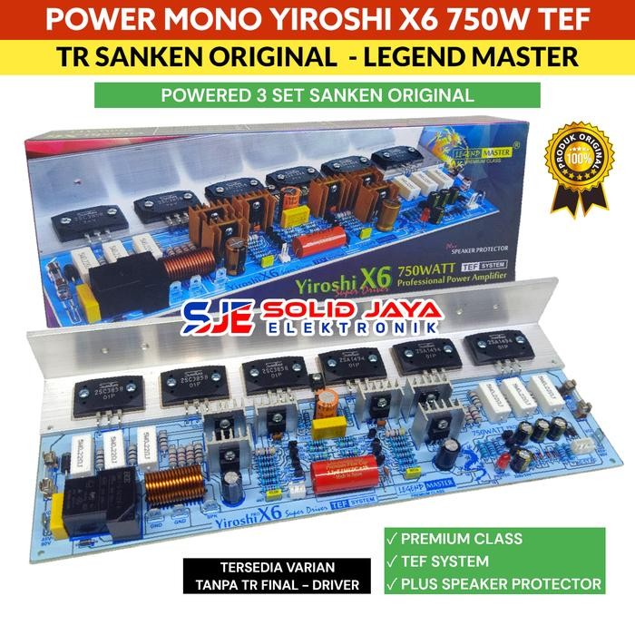 Jual KIT POWER YIROSHI X6 750W POWER AMPLIFIER YIROSHI X 6 TR - SANKEN ...