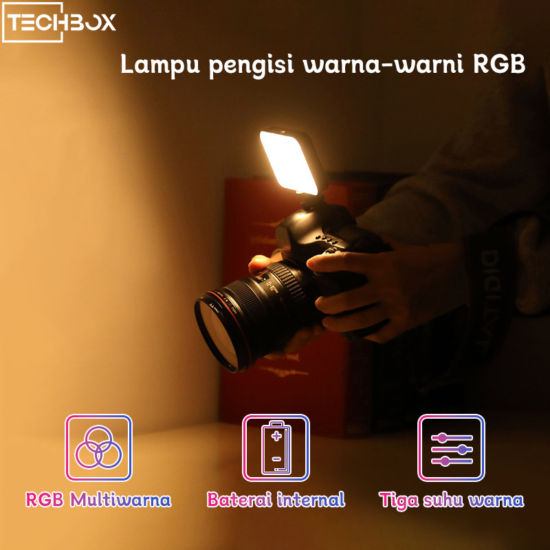 Jual Tech Mini Magnetic Fill Light Lampu LED RGB LED Portabel Konten ...