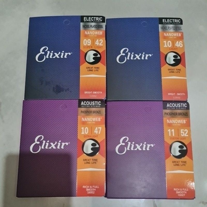 Jual Nozu senar gitar elixir akustik elektrik satu set | Shopee Indonesia