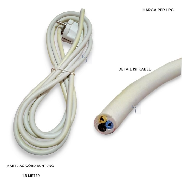 Jual Kabel Buntung Isi 3 Arde 1,8 Meter SNI / Kabel Power Arde 220v (TK ...