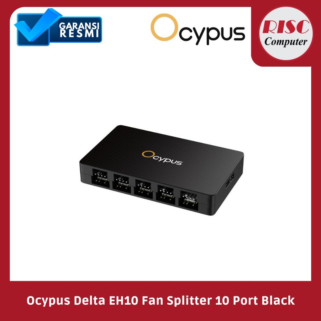 Jual Ocypus Delta EH10 Fan Splitter 10 Port 4 Pin PWM Fan ARGB Black ...