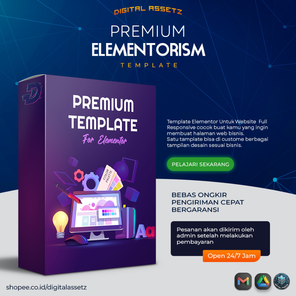 Jual [T13] 88 Template Premium Elementor Format JSON Wordpress Landing ...