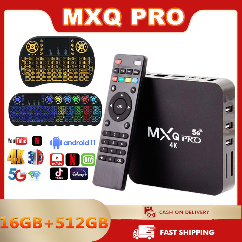 Jual 2025 Latest Android TV Box Ultra HD 4K Wifi Smart TV Box MXQ Pro ...