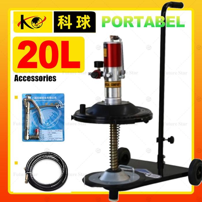 Jual KOCU Pompa Gemuk Angin 20 Liter Air Grease Lubricator Pump High ...