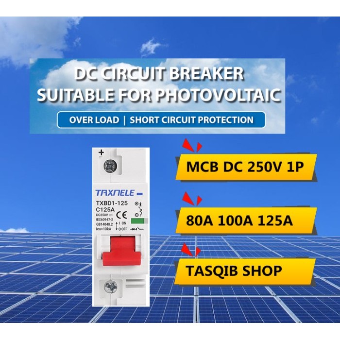 Jual MCB DC 80a 100a 125a 1P 250a Circuit Breaker | Shopee Indonesia