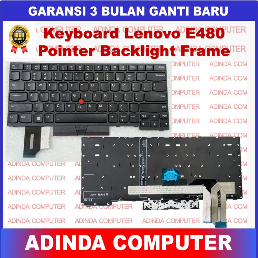 Jual Keyboard Lenovo ThinkPad E480 T490S E485 E490 E490S E495 L380 L390 ...