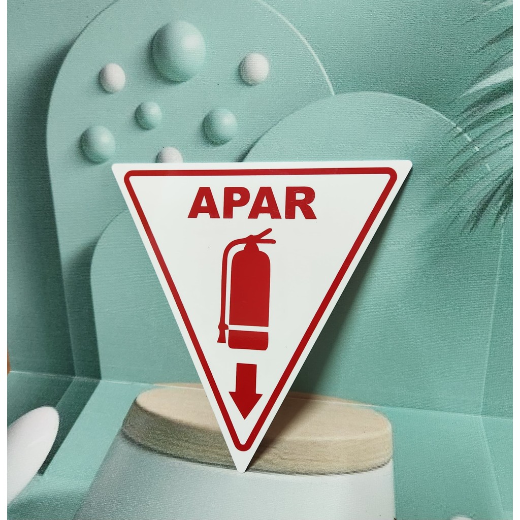 Jual papan akrilik sign APAR (alat pemadam kebakaran) 2mm bahan akrilik ...