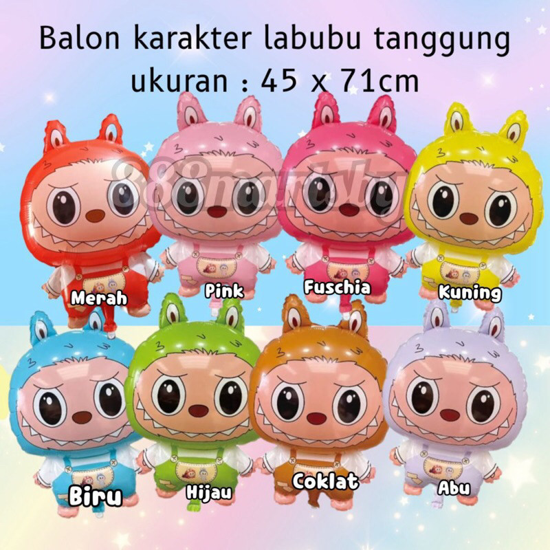 Jual balon karakter labubu / balon gas labubu (medium) | Shopee Indonesia
