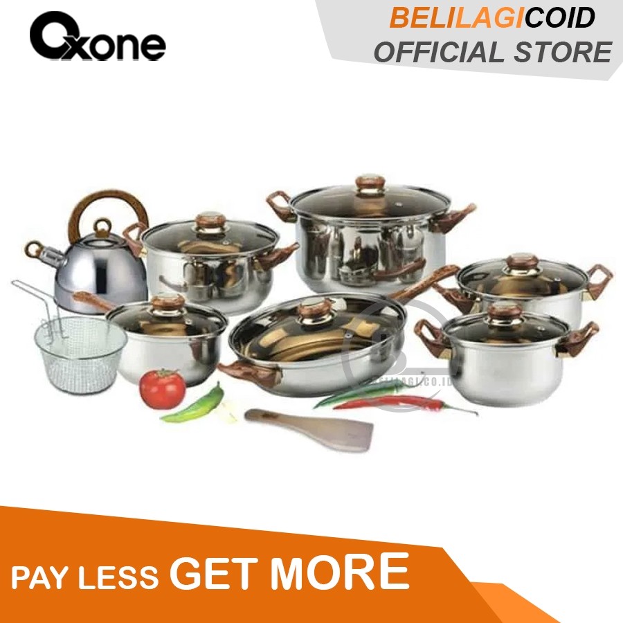 Jual Oxone Panci Set Stainless OX 933 / Set Panci Stainless OX933 - 12 ...