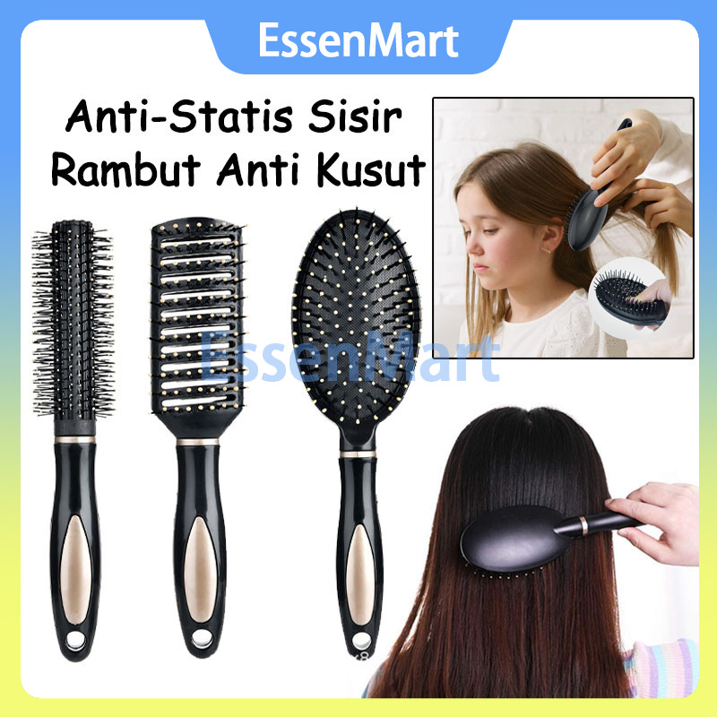 Jual Sisir Rambut Anti Kusut Sisir Oval Bulat Kotak Sisir Oval Bulat ...