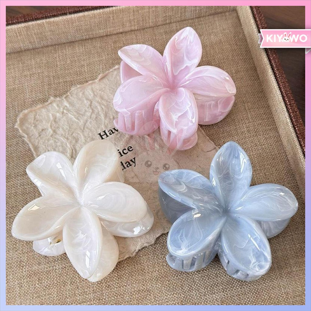 Jual KIYOWO Jepit Rambut Bunga Glossy Motif Marble Gaya Fashion Korea ...