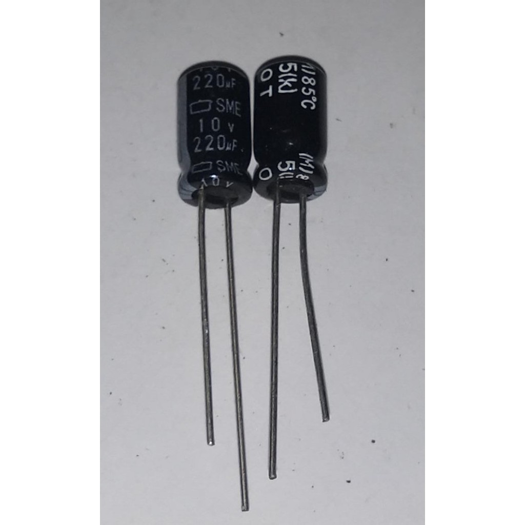 Jual JM99 Elco Capacitor 220uf 10v 85oC SME Kaki Panjang - Harga per ...