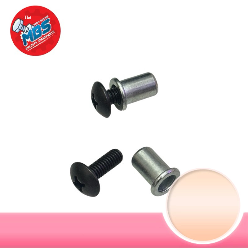 Jual COD MUR BOSH DRAT M6 BAUT 10 NUTS BOS BUSING TOPI ORI Original ...