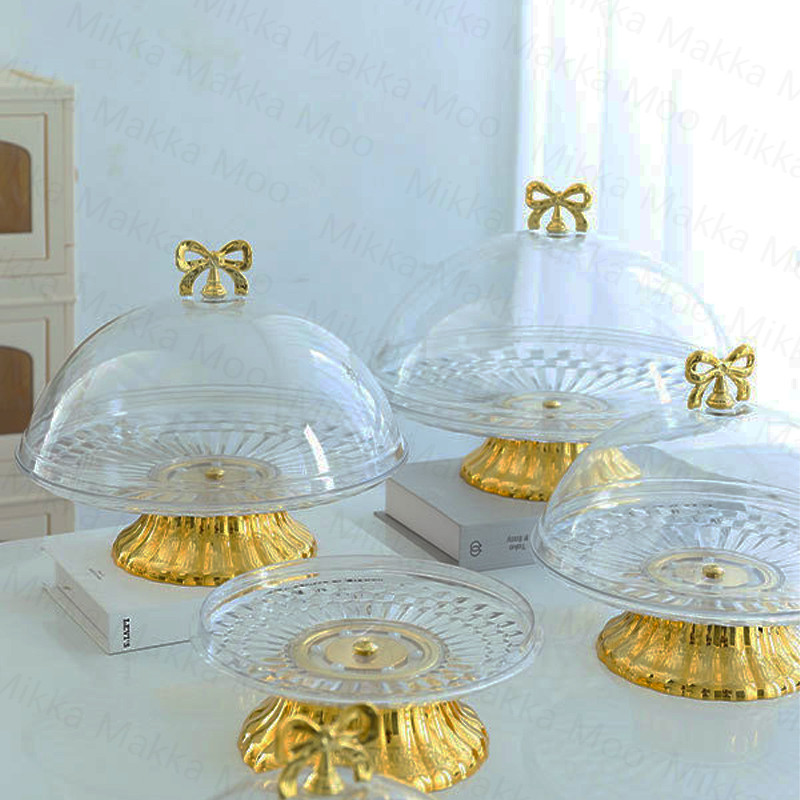 Jual Tempat Kue Aesthetic Mewah Plastik Piring Snack Transparan Food ...