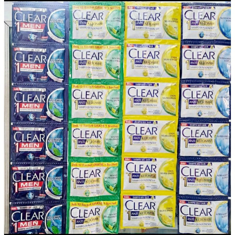 Jual SHAMPOO CLEAR RENTENG / SAMPO CLEAR SACHET / SHAMPO CLEAR RENCENG ...