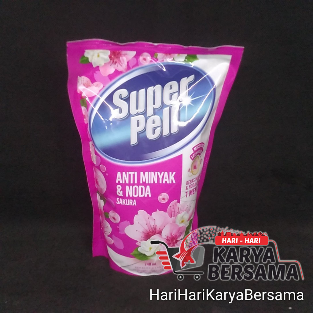 Jual SUPER PELL PEMBERSIH LANTAI ANTI MINYAK & NODA SAKURA REFILL POUCH ...
