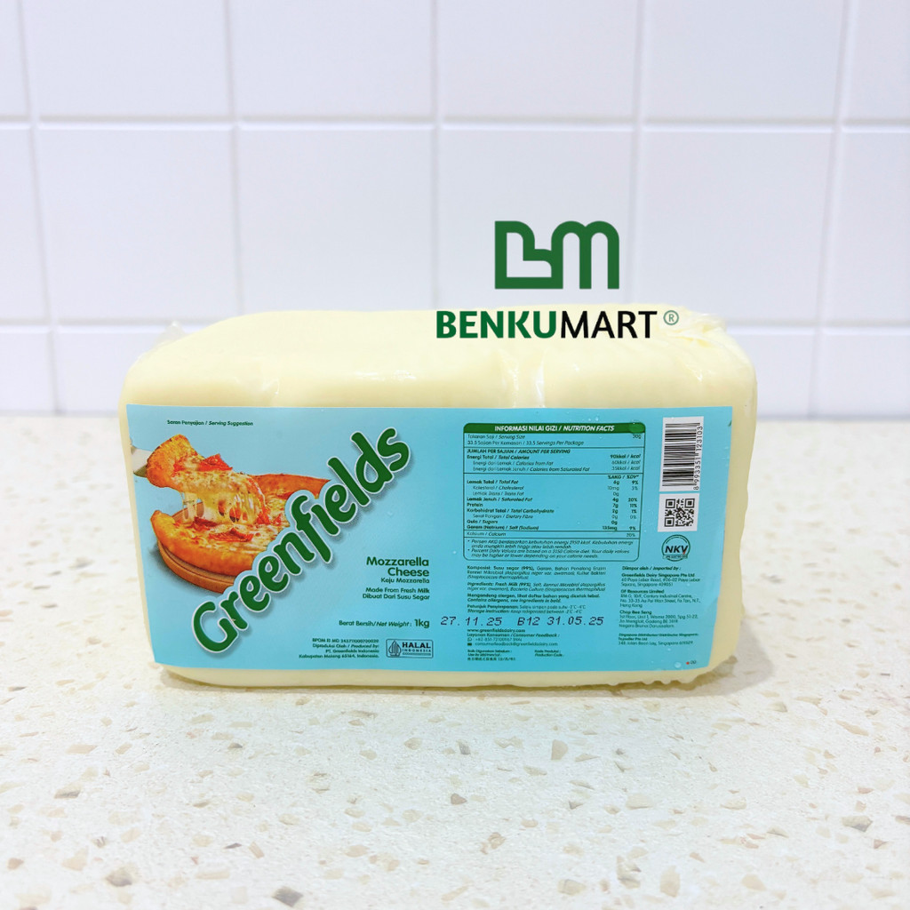 Jual [KARTON] Keju Mozarella Greenfields (6 x 1 KG) | Mozzarela Cheese ...