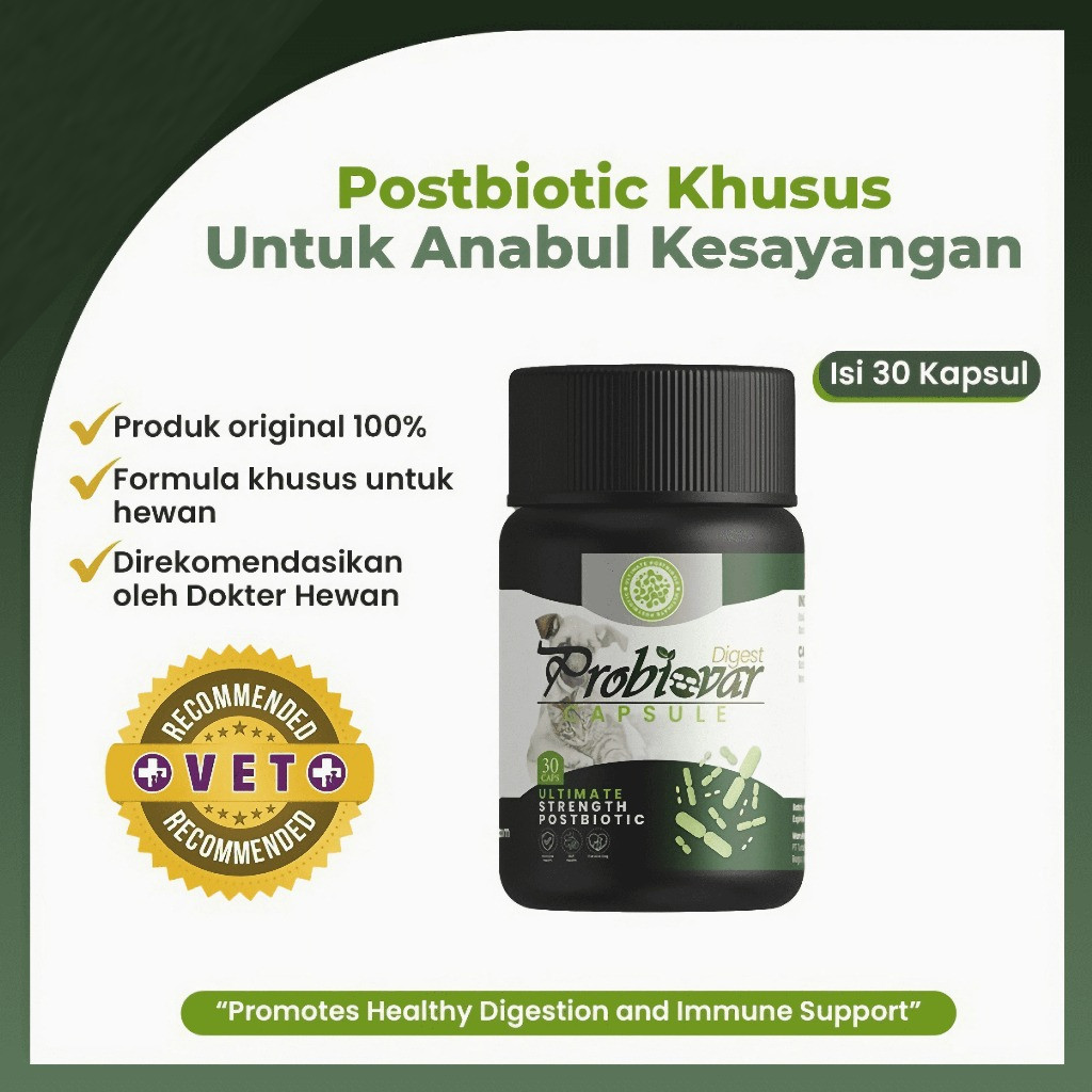 Jual Rekomendasi Dokter Hewan Suplemen Probiovar Probiotik Anti Diare ...