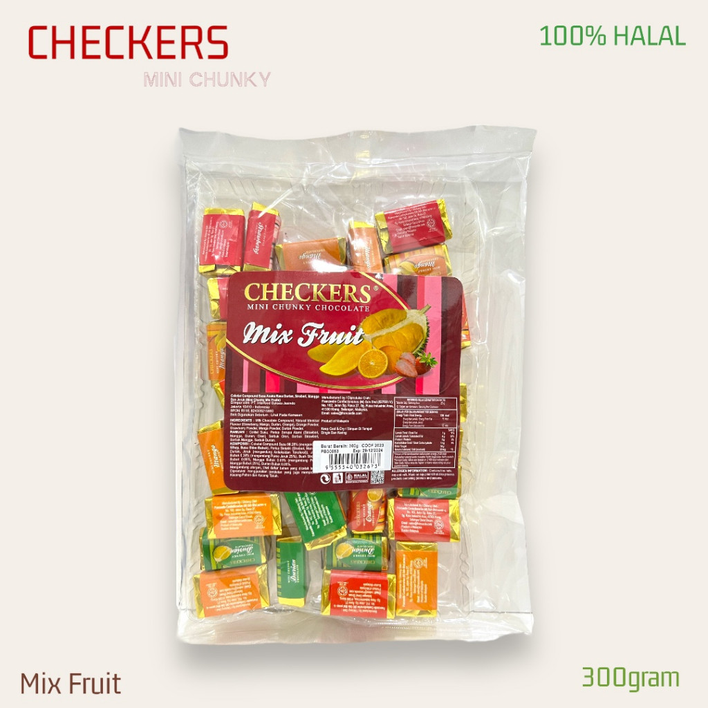 Jual Cokelat CHECKERS Mini Chunky 300g / CHECKERS Chocolate Malaysia ...