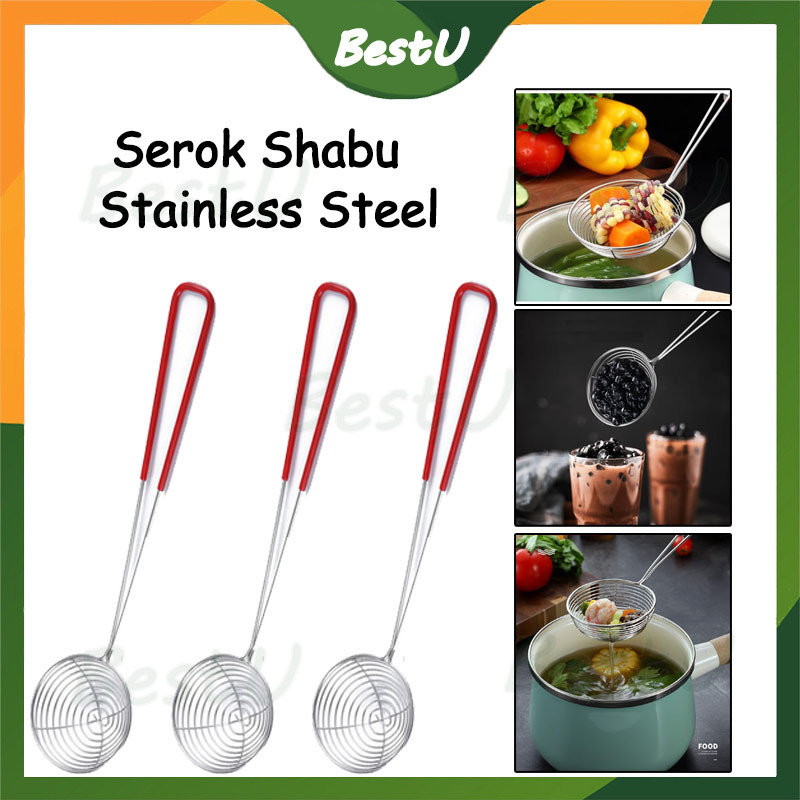 Jual saringan sabu-sabu boba sendok topping saringan mutiara pearl ...