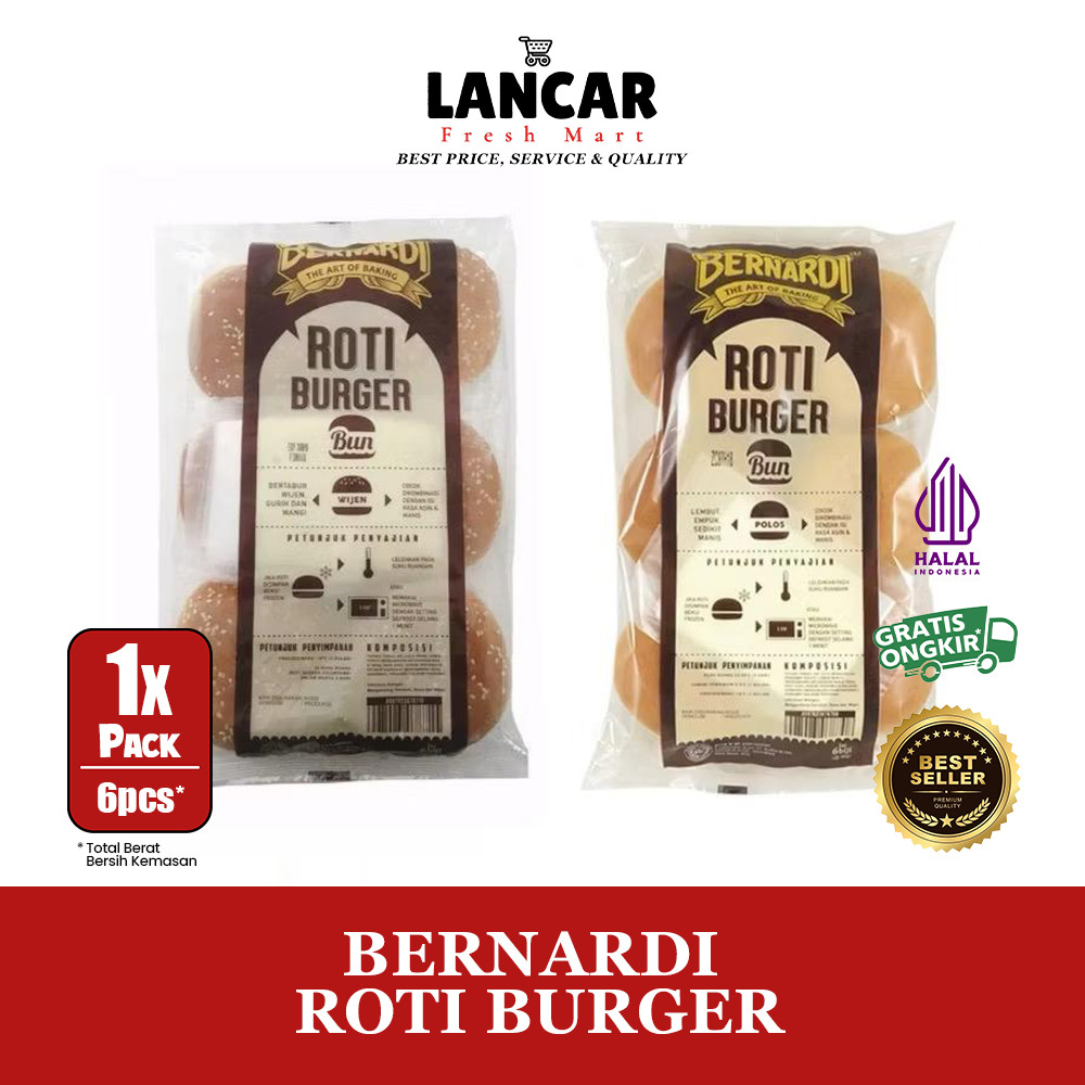 Jual BERNADI ROTI BURGER WIJEN ISI 6 / BERNADI ROTI BURGER POLOS ISI 6 ...