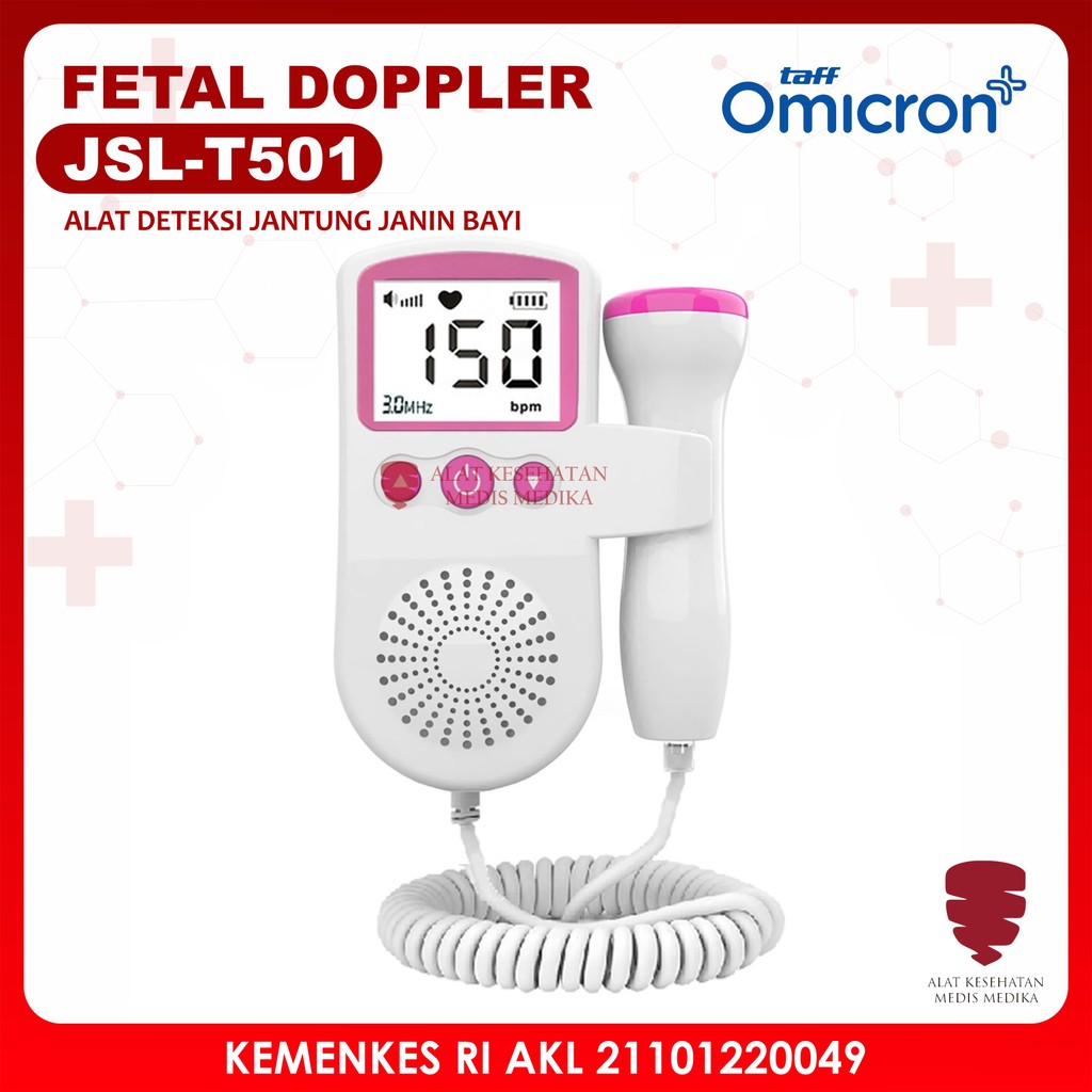 Jual Doppler Fetal Taff Omicron JSL-T501 Dopler Dengar Deteksi Detak ...
