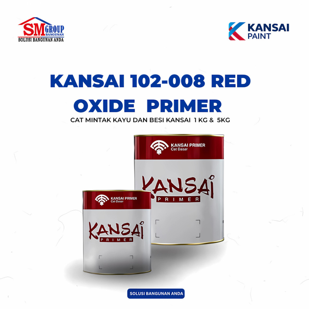 Jual Kansai Paint Red Oxide Primer 102-008 1 Kg dan 5 Kg | Cat Dasar ...
