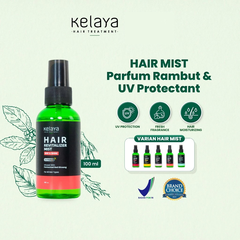Jual KELAYA Hair Revitalizer Mist ( Parfum Vitamin Rambut ) 100ml ...