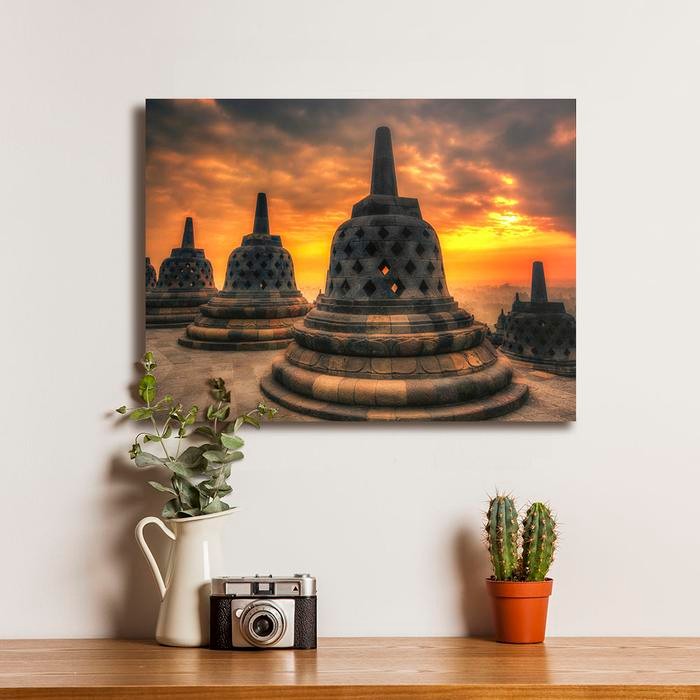 Jual Poster Beautiful Candi Borobudur Sunset - Dekorasi Hiasan Dinding ...
