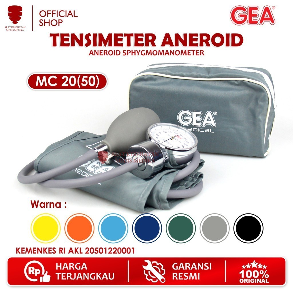 Jual GEA Tensimeter Aneroid MC20(50) Alat Ukur Tekanan Darah Tensi ...