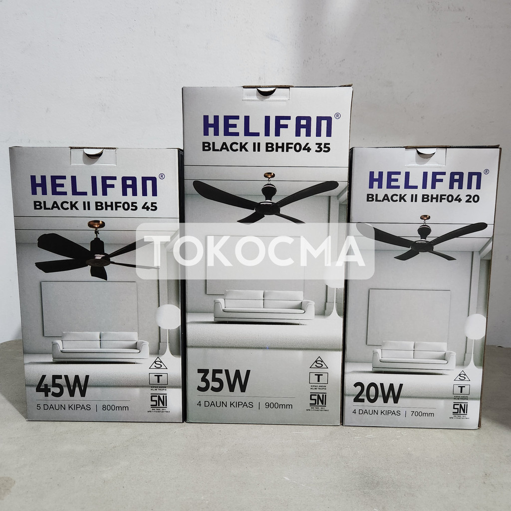 Jual Arashi Helifan Black II BHF04 20w 35w 45w 20watt 35watt 45watt ...