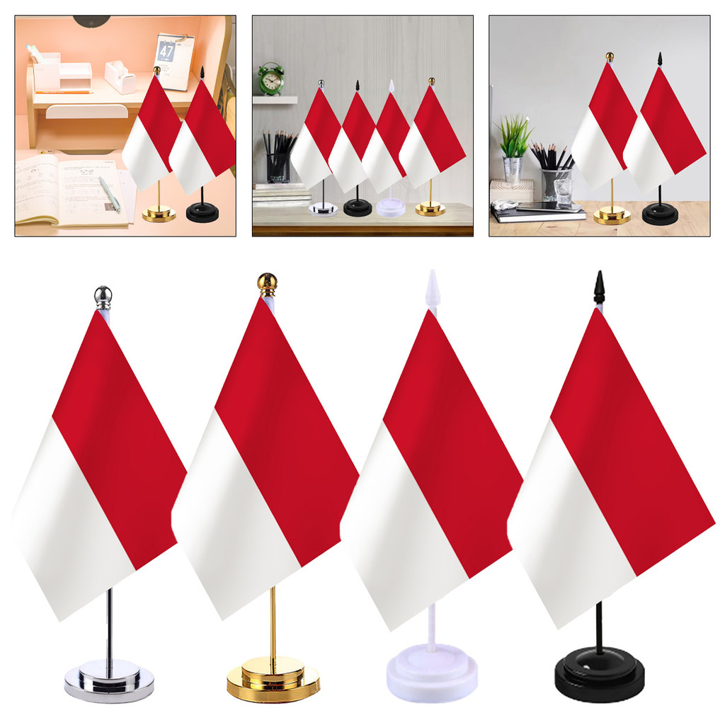 Jual Stand Tiang Bendera / Bendera Stenlis 30cm/ Tempat Bendera Meja ...