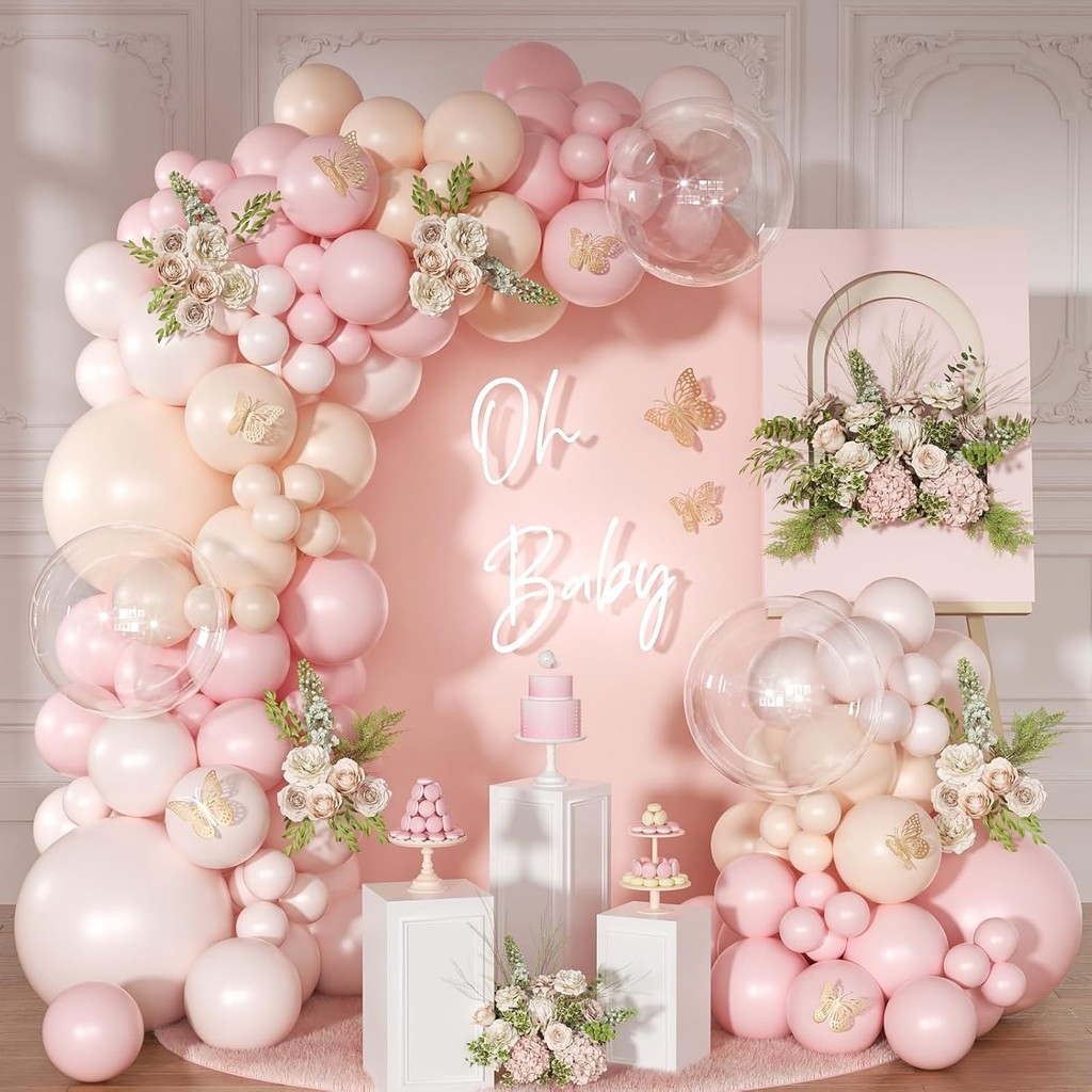 Jual Kit Lengkungan Balon Pastel Pink Muda Karangan Bunga Macaron Pasir ...