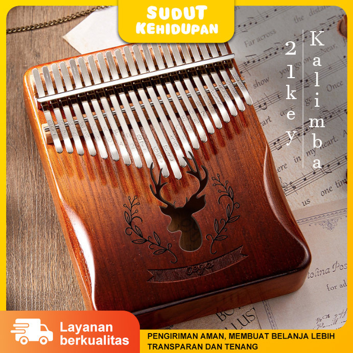 Jual Thumb Piano Kalimba 21 Nada, Piano Lima Jari untuk Pemula ...