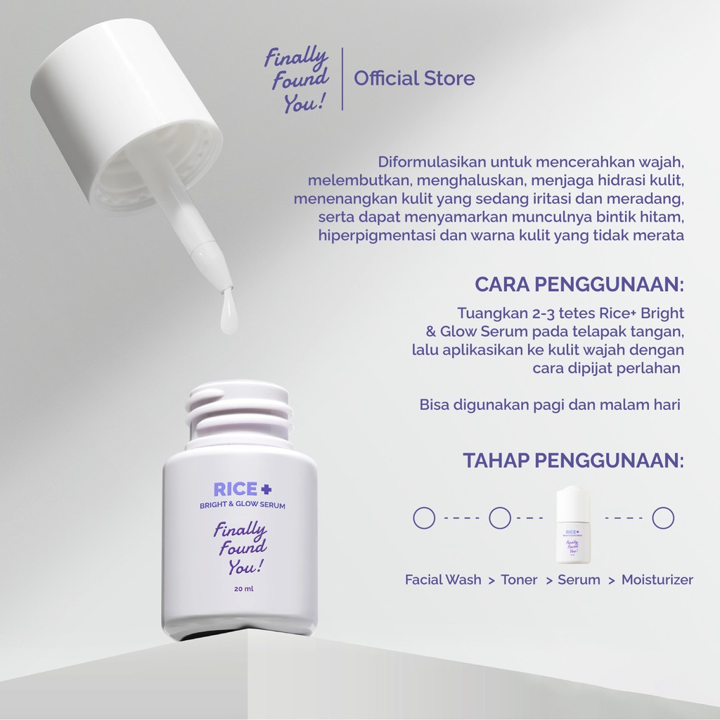 Jual Finally Found You! BrightPrep Kit: RICE+ BRIGHT & GLOW SERUM & SOY ...
