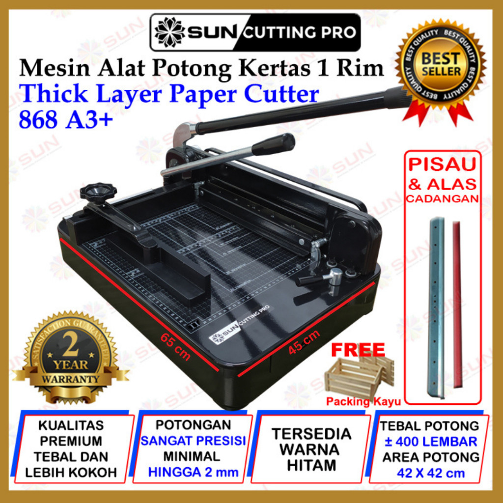 Jual Mesin Pemotong Kertas 1 rim A3 868 - Thick Layer Paper Cutter 868 ...
