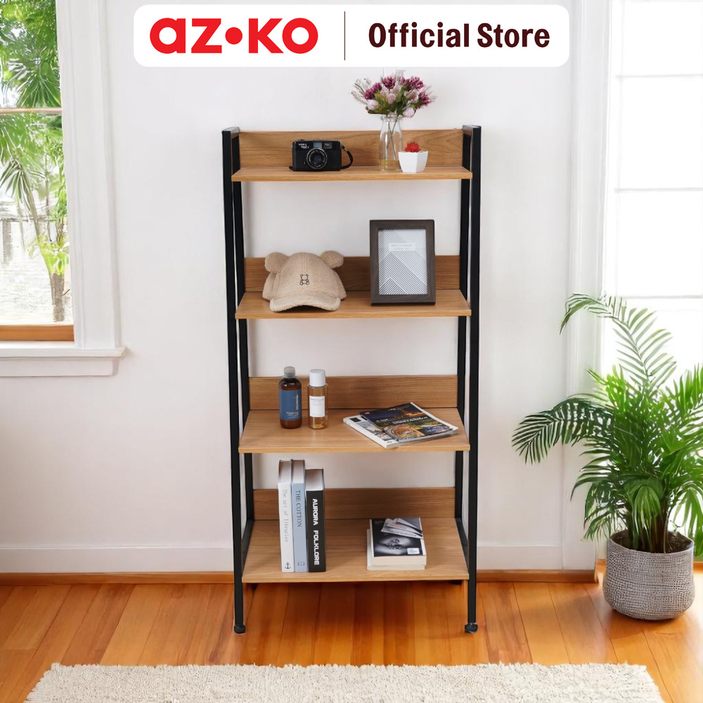 Jual AZKO Masterspace Rak Buku 4 Tingkat - Hitam Bookshelf Books ...