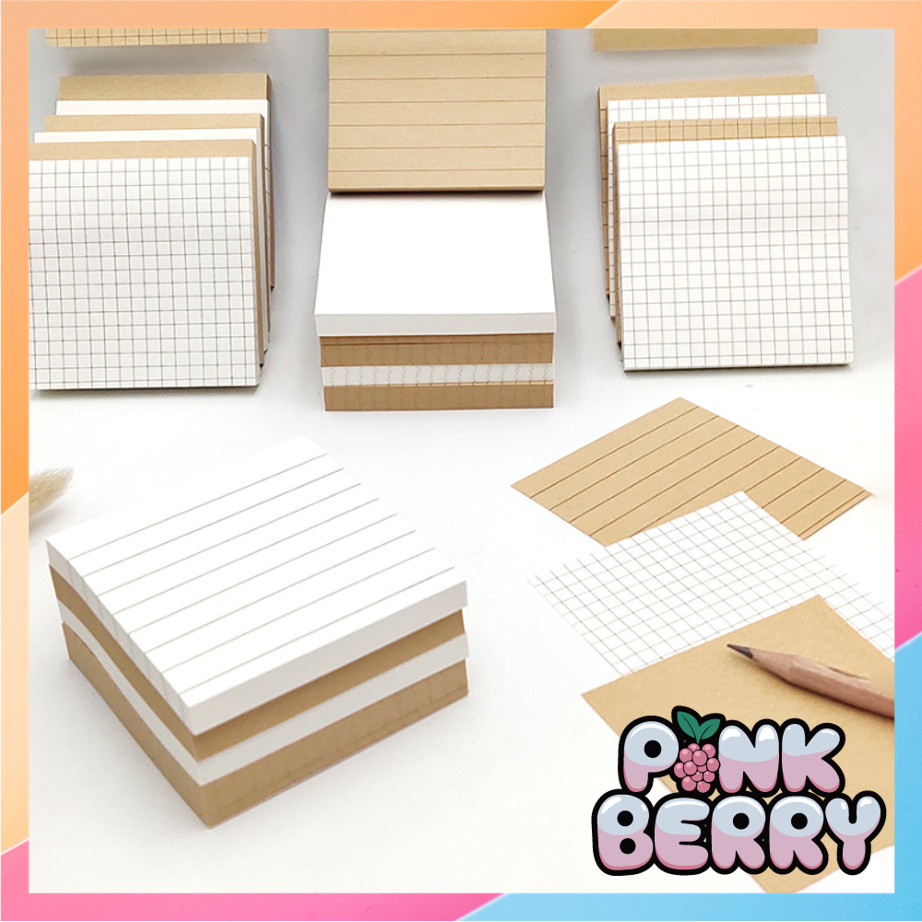 Jual PINK BERRY S6291 Memo Tempel Mini Simple Sticky Note Memo Kraft ...