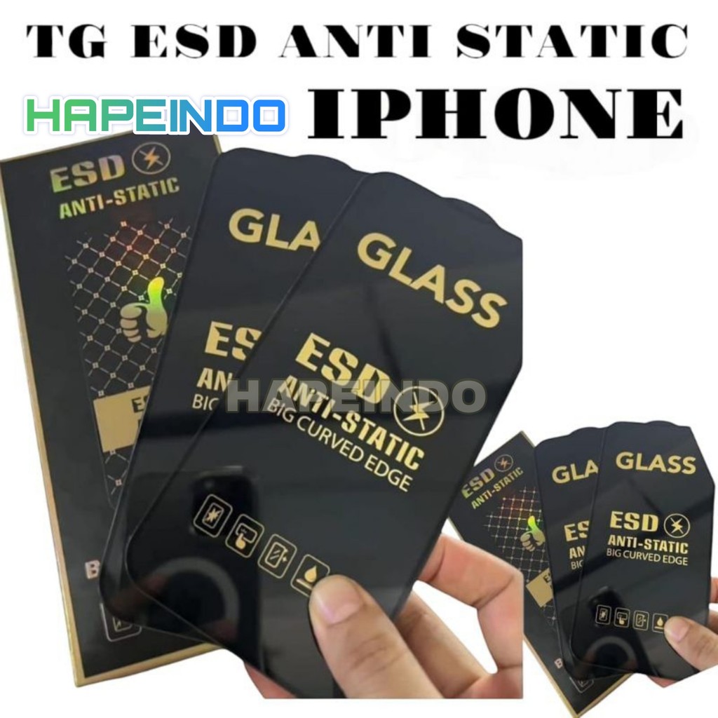 Jual Tempered Glass Ihpone one Anti Static ESD spy Privacy Glossy Anti ...