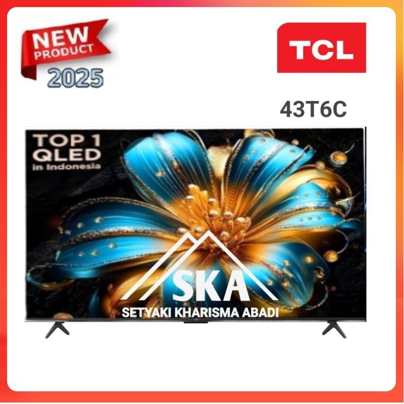 Jual TCL 43T6C [Next Gen QLED] 4K Google TV - HVA Panel - HDR 10+ - Dolby Vision & Atmos - AiPQ ...