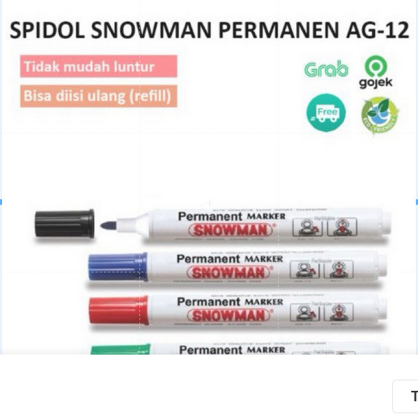 Jual Snowman Spidol 1 Biji Terlengkap & Harga Terbaru Mei 2026 | Shopee ...