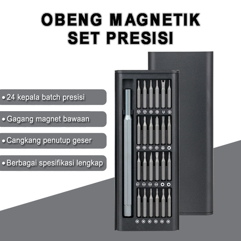 Jual Set 24 in 1 Obeng Magnet Presisi Multifungsi Screwdriver Kit ...
