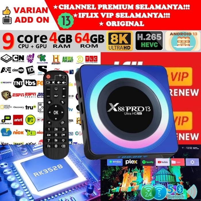 Jual Smart TV Box Android 14 X96Q PRO MAX Voice Remote Ram 4GB Rom 64GB ...